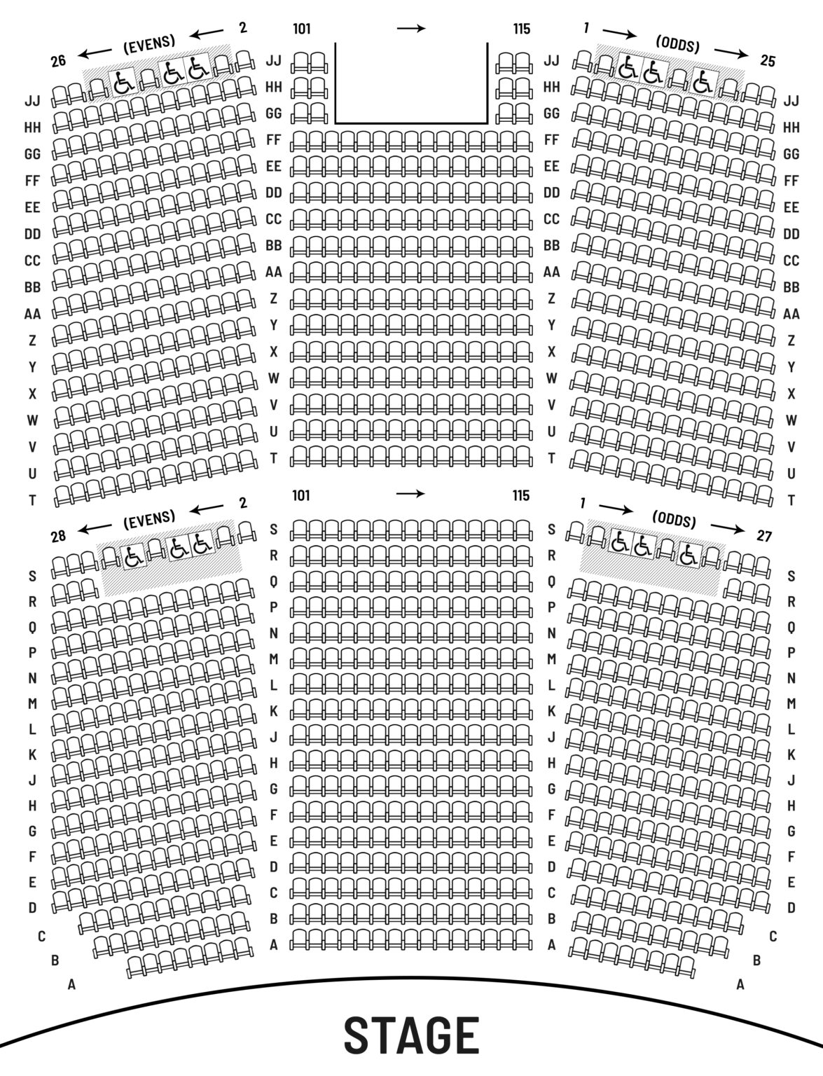 Seating Chart | Lansdowne Theater